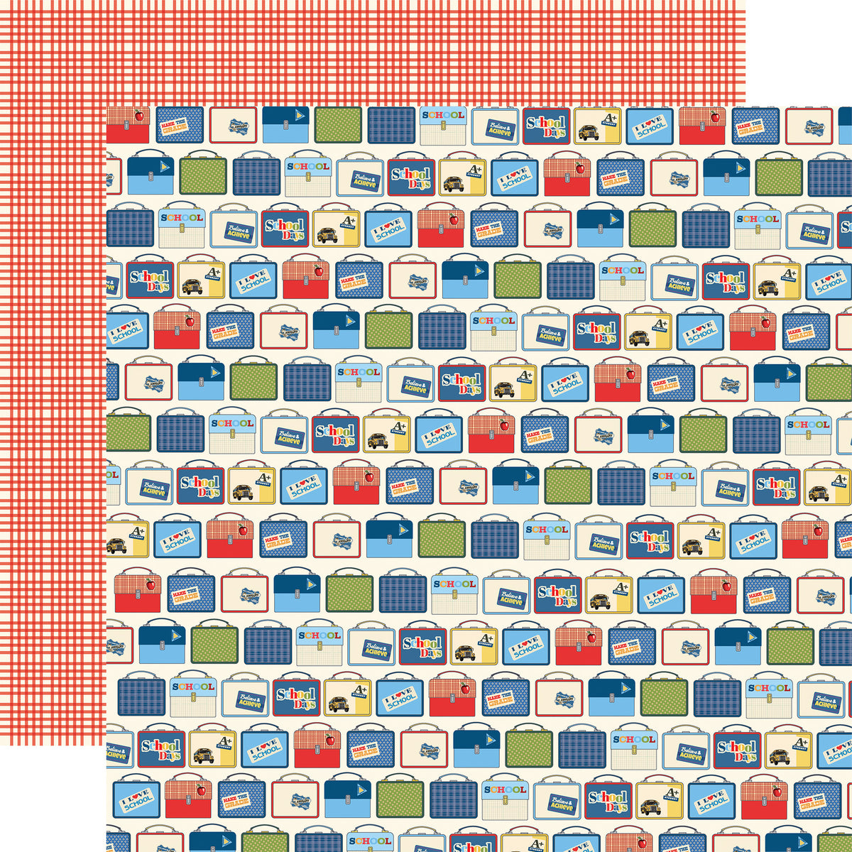 School Days Lunch Boxes Scrapbook Paper – CT Scrapbooks