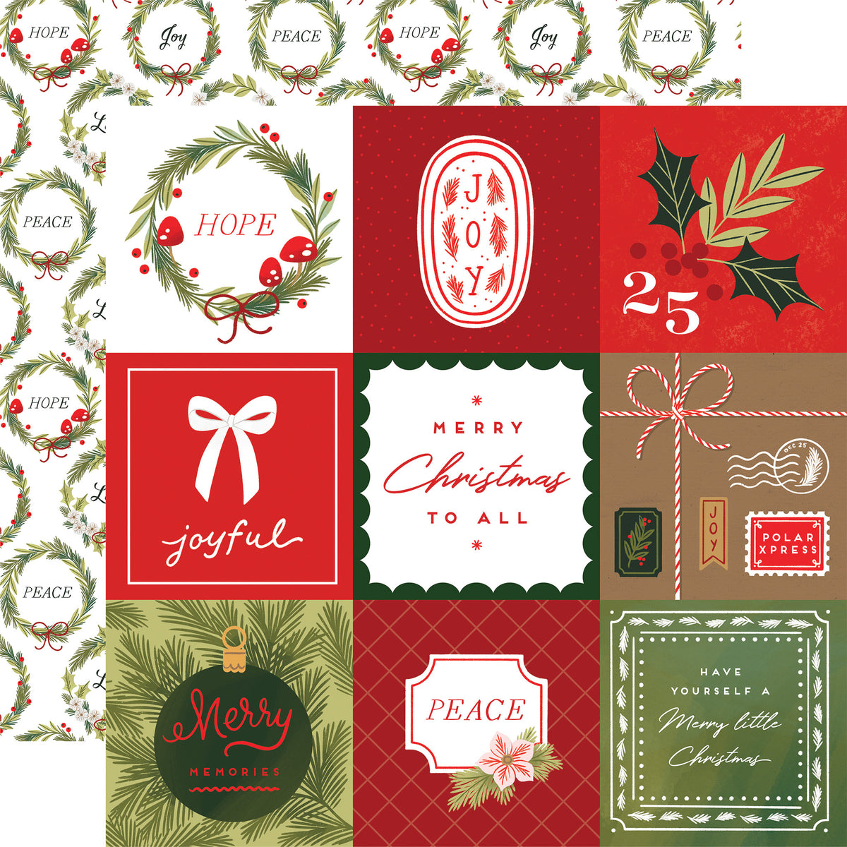 Christmas Joy 4x4 Journalling Scrapbook Paper – CT Scrapbooks