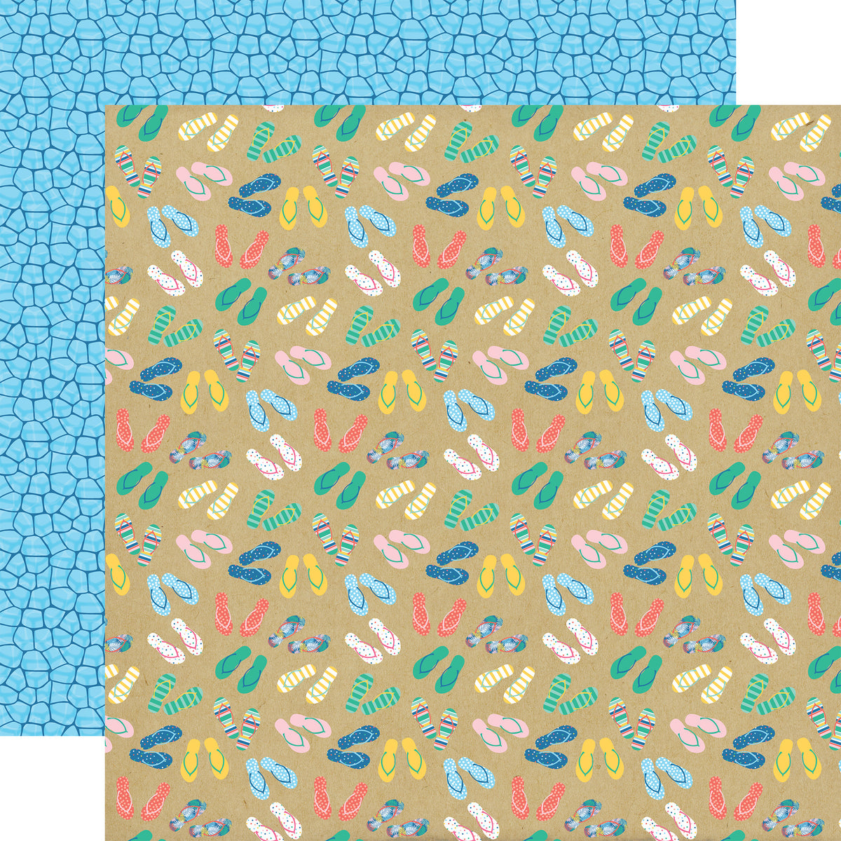 Dive into Summer Shoes Scrapbook Paper – CT Scrapbooks