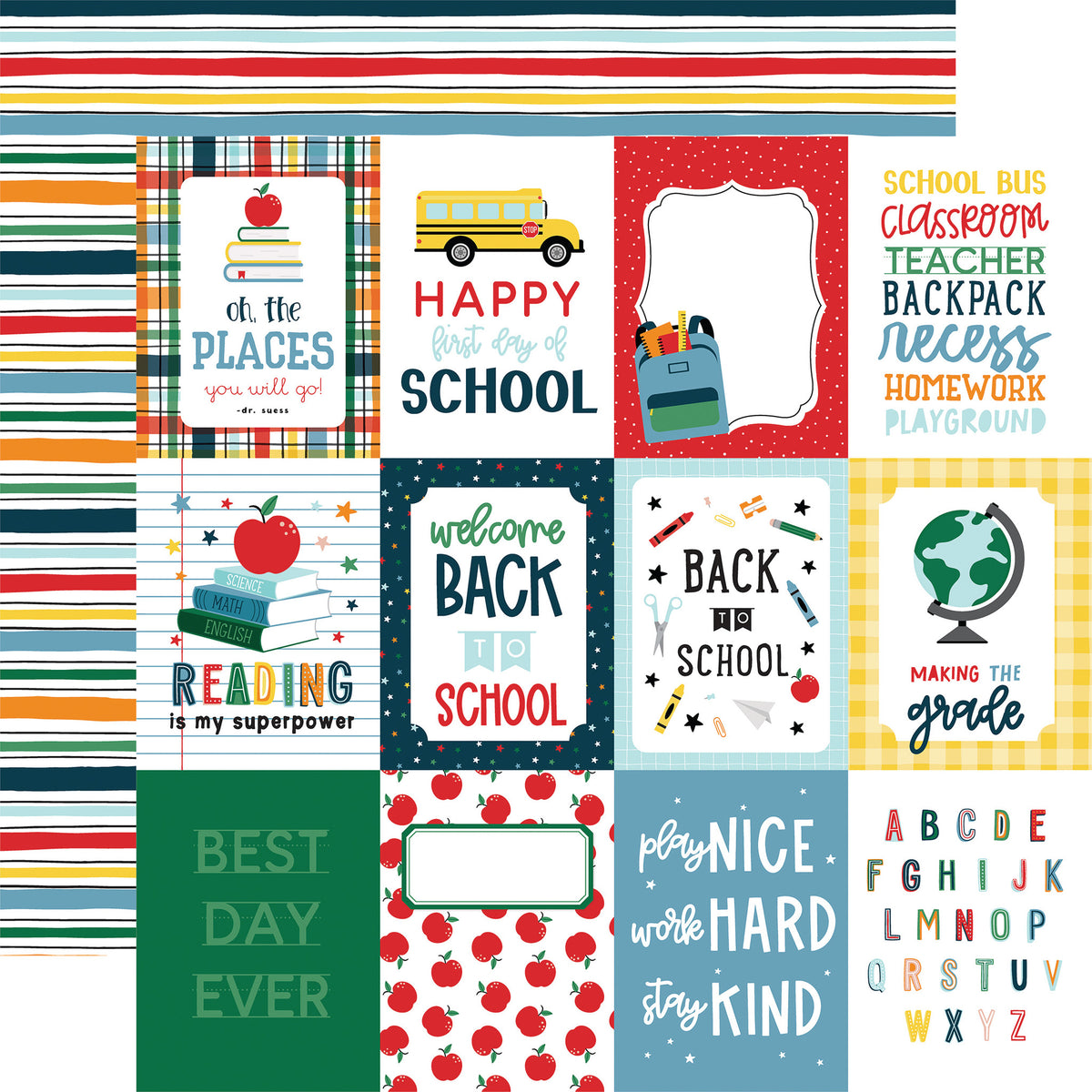 School First Day Scrapbook Paper – CT Scrapbooks