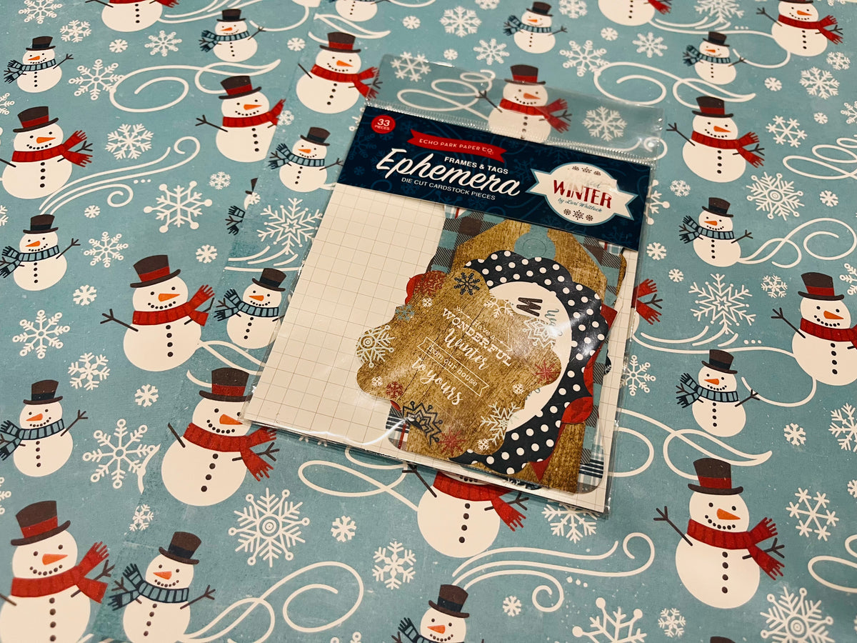 CT Scrapbooks Layout Kit Winter Snowmen