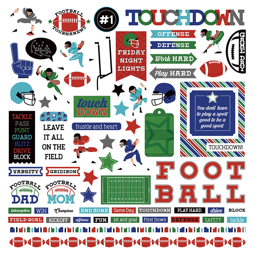 Photoplay Stickers Sheet Football – CT Scrapbooks