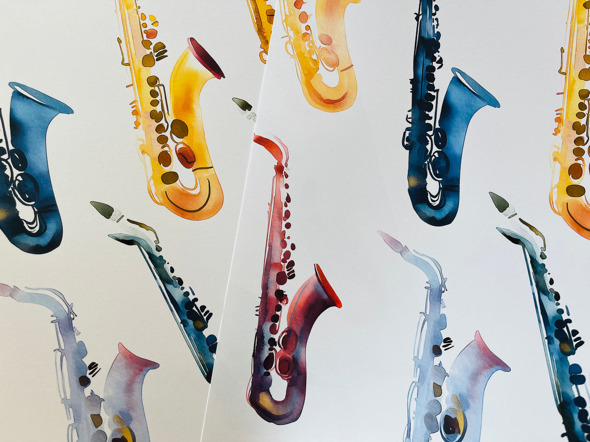 Printed Paper Custom Pack Music Instrument Saxophone – CT Scrapbooks