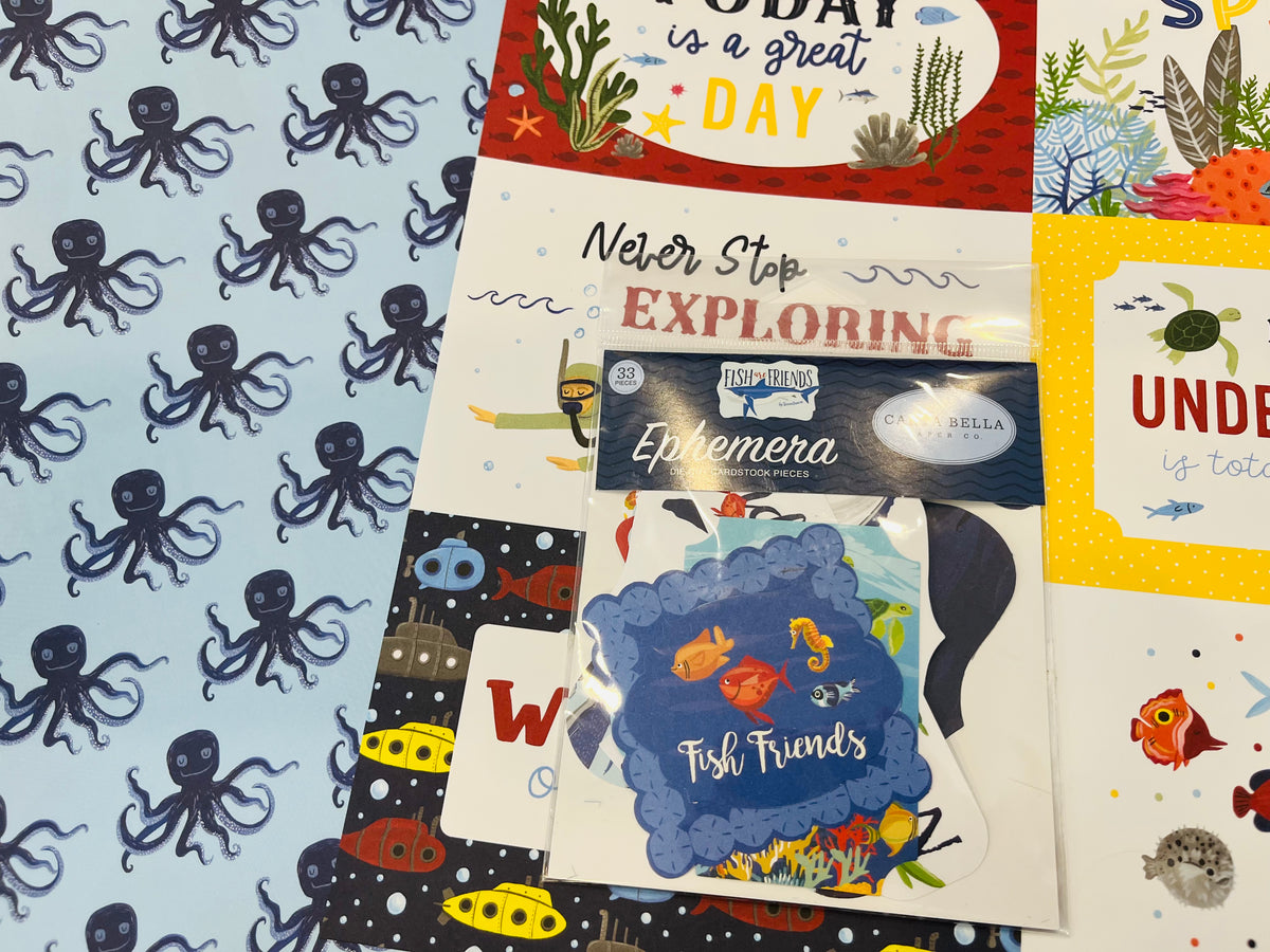 CT Scrapbooks Layout Kit Fish Under Sea
