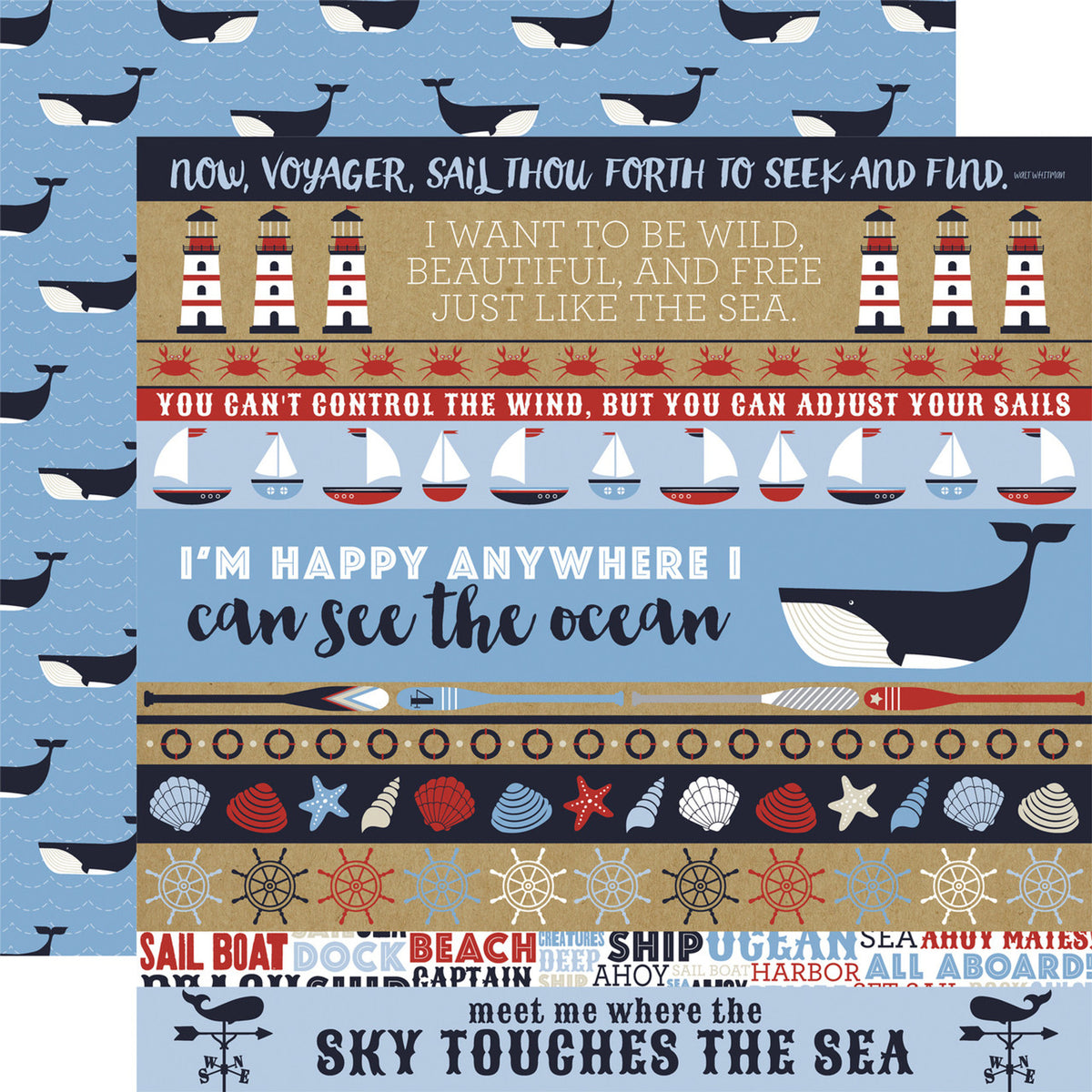Deep Blue Sea Border Strips Scrapbook Paper – CT Scrapbooks