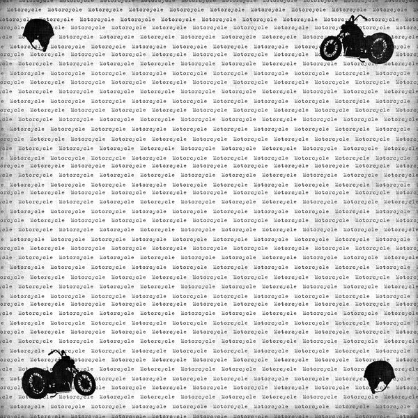 Motorcycle Ride Typewriter Scrapbook Paper – CT Scrapbooks